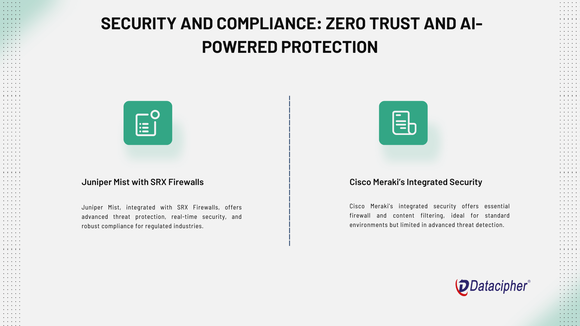 Juniper Mist vs. Cisco Meraki: Choosing the Right AI-Driven Network Solution - Datacipher
